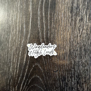 Wingleaders & High Lords Sticker, Bookish Sticker, Fourth Wing, Iron ...