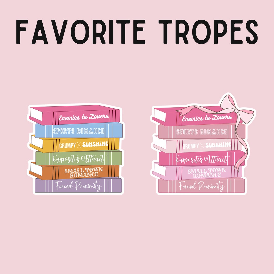 Tropes Book Stack Sticker, Waterproof Vinyl Sticker, Kindle Sticker ...
