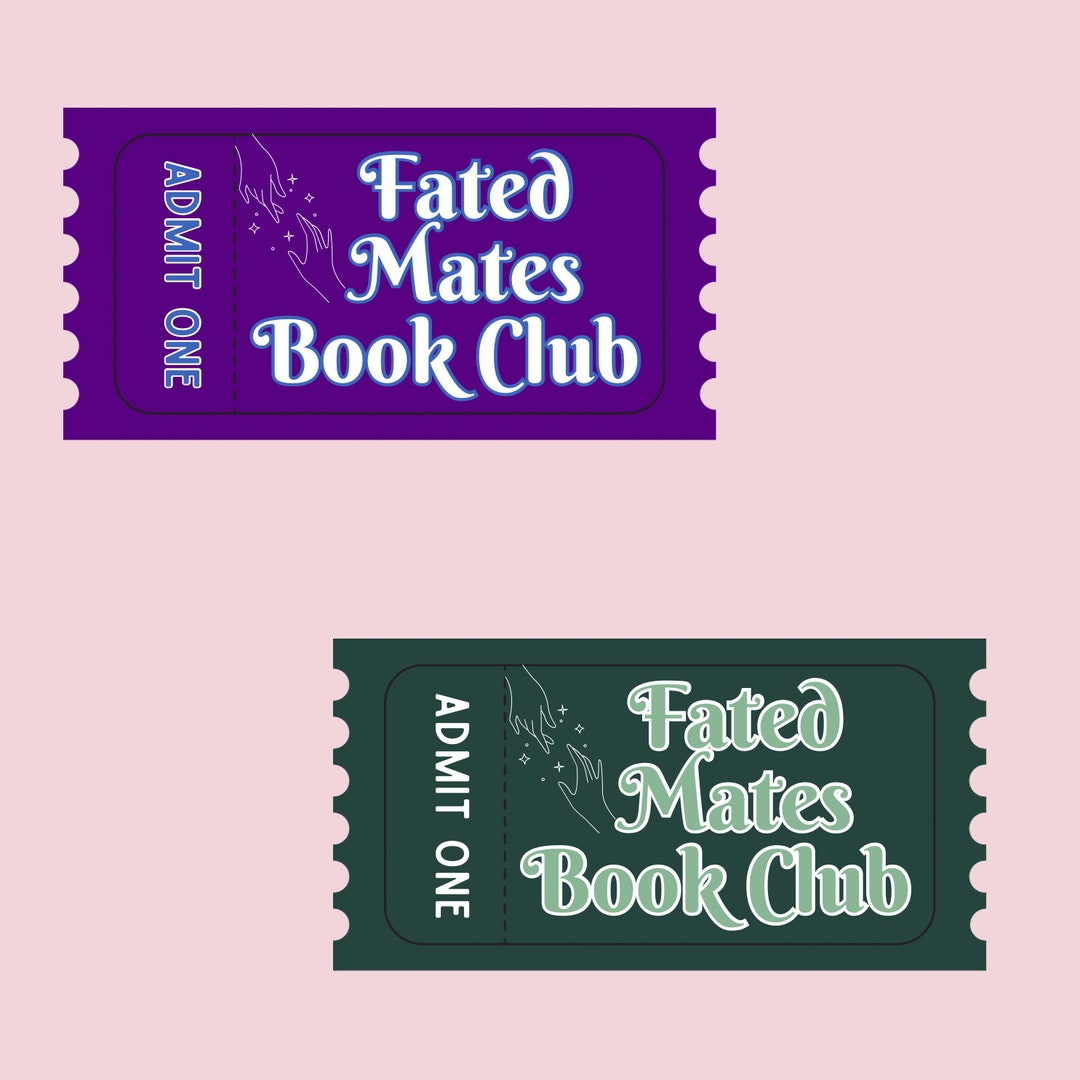 Fated Mates Book Club Ticket, Romance Reader, Spicy Book Sticker ...