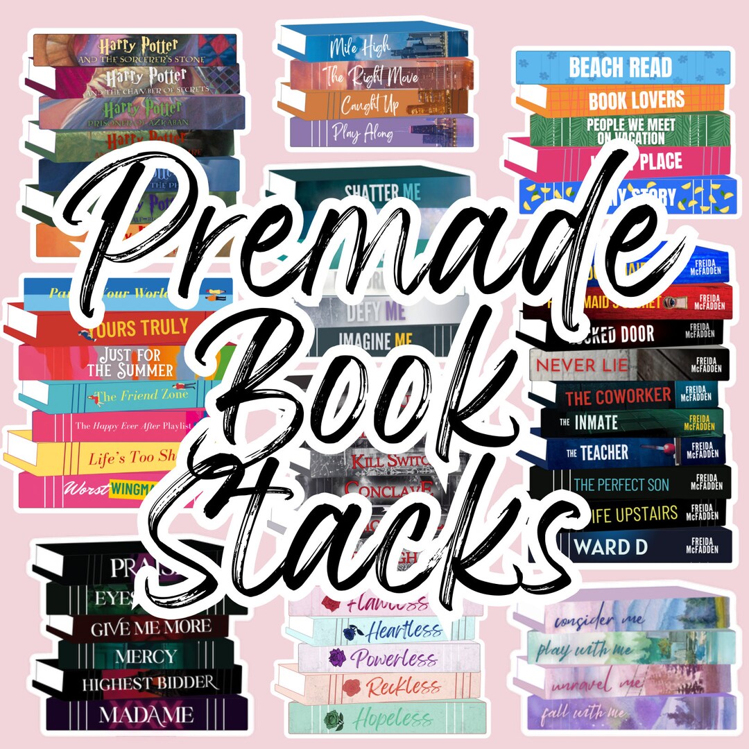 PREMADE Book Stacks Sticker, Favorite Books Sticker, Favorite Reads ...