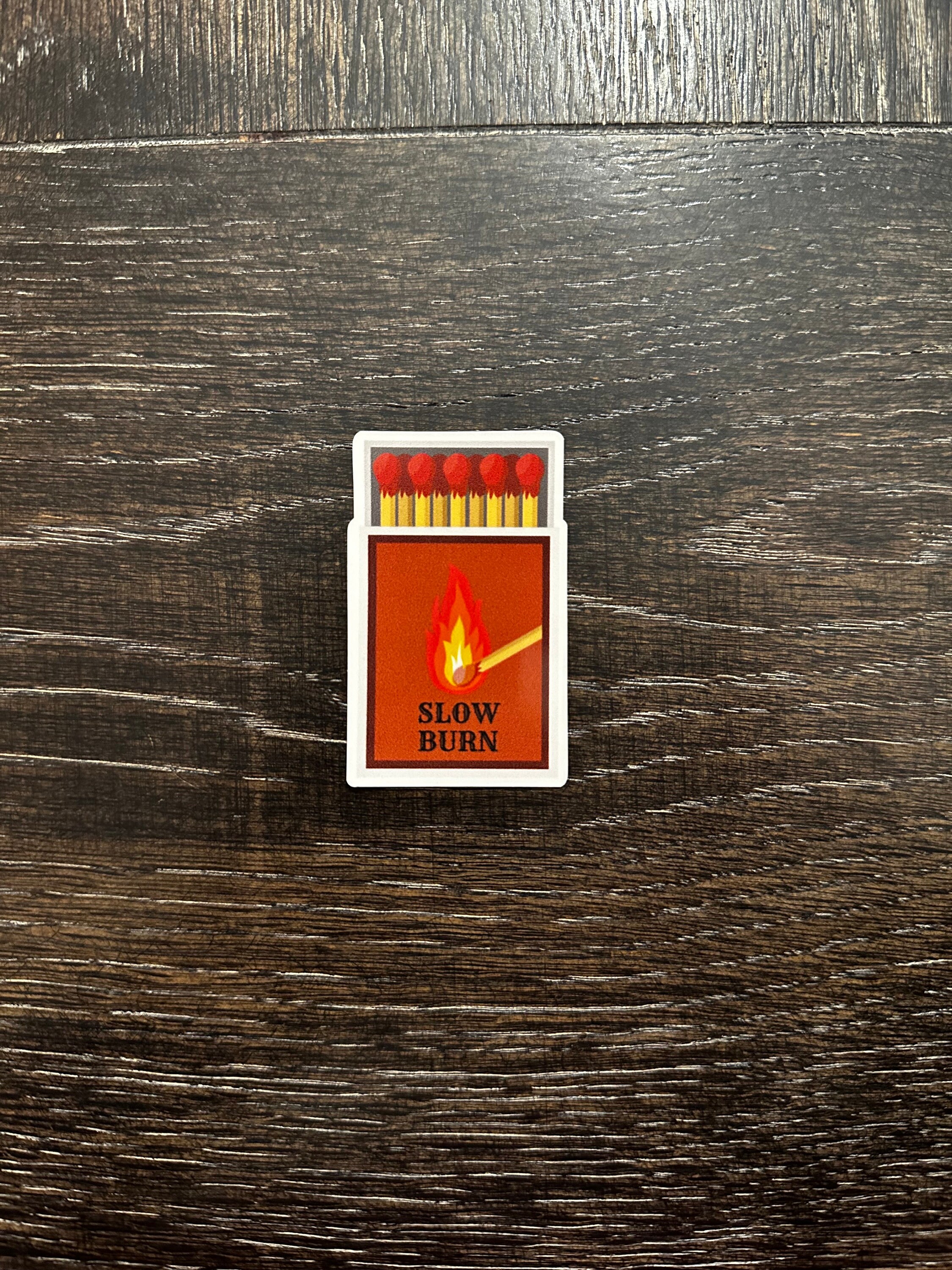 Slow Burn Matchbox Sticker, Booktok, Romance Reader, Dark Romance ...
