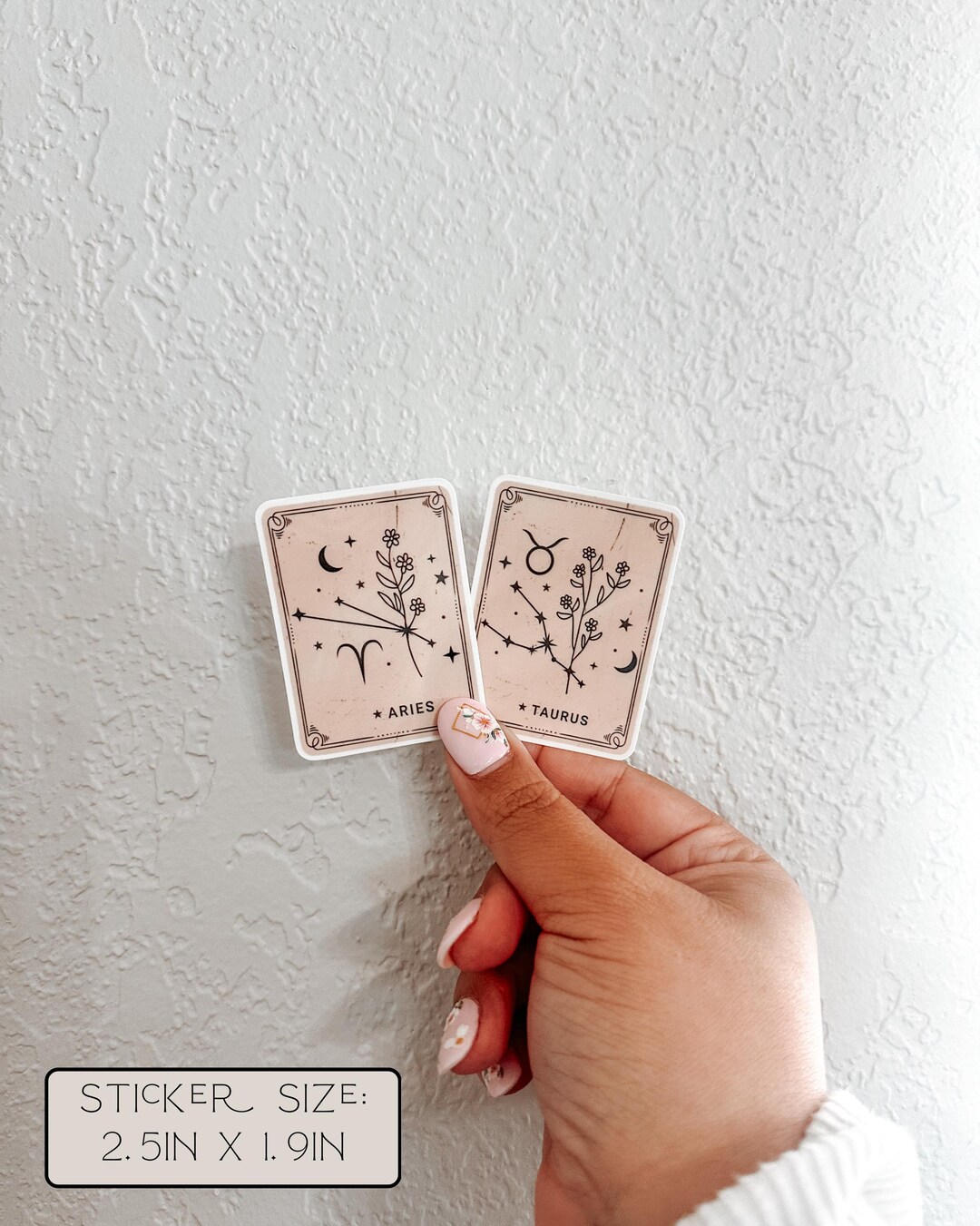 Zodiac Tarot Card Sticker, Star Sign Stickers, Astrology Sticker ...