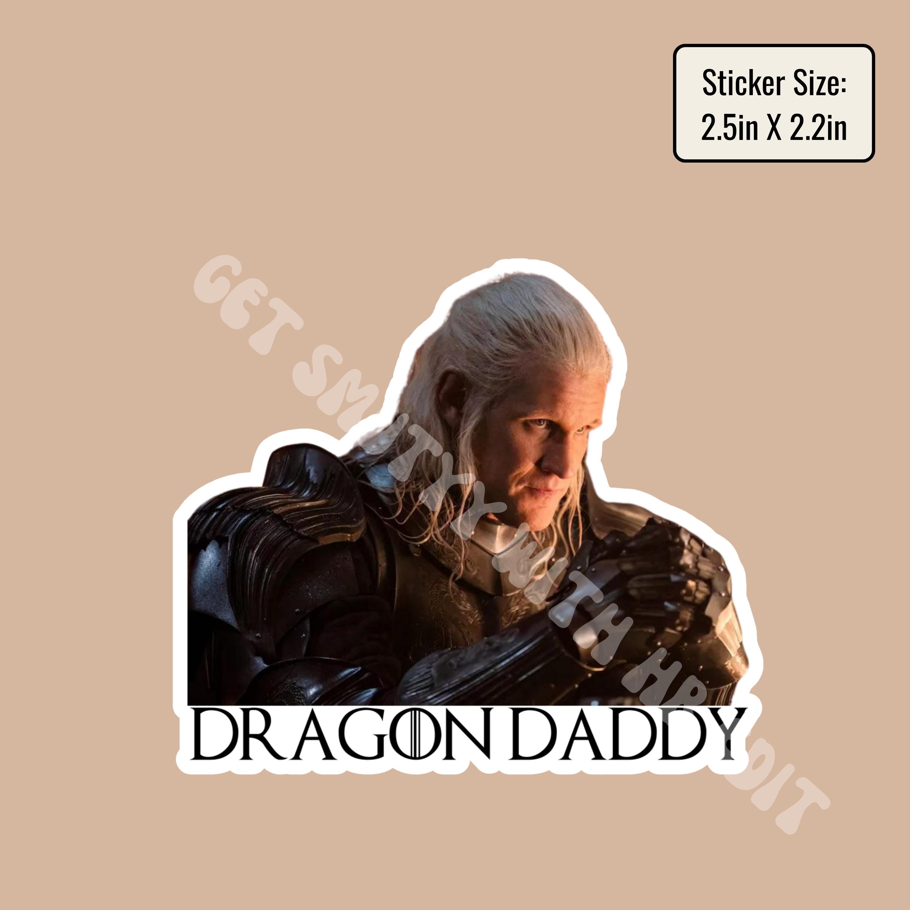 Daemon Targaryen Dragon Daddy Sticker, House of Dragon, Waterproof ...