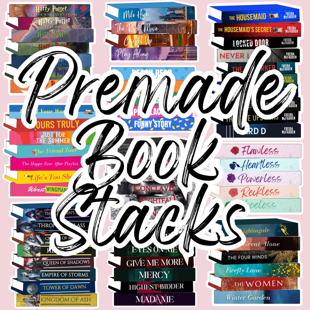 PREMADE Book Stacks Sticker, Favorite Books Sticker, Favorite Reads ...