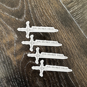 You Do Not Yield Sticker, Bookish Merch, Fantasy Reader, Acotar ...