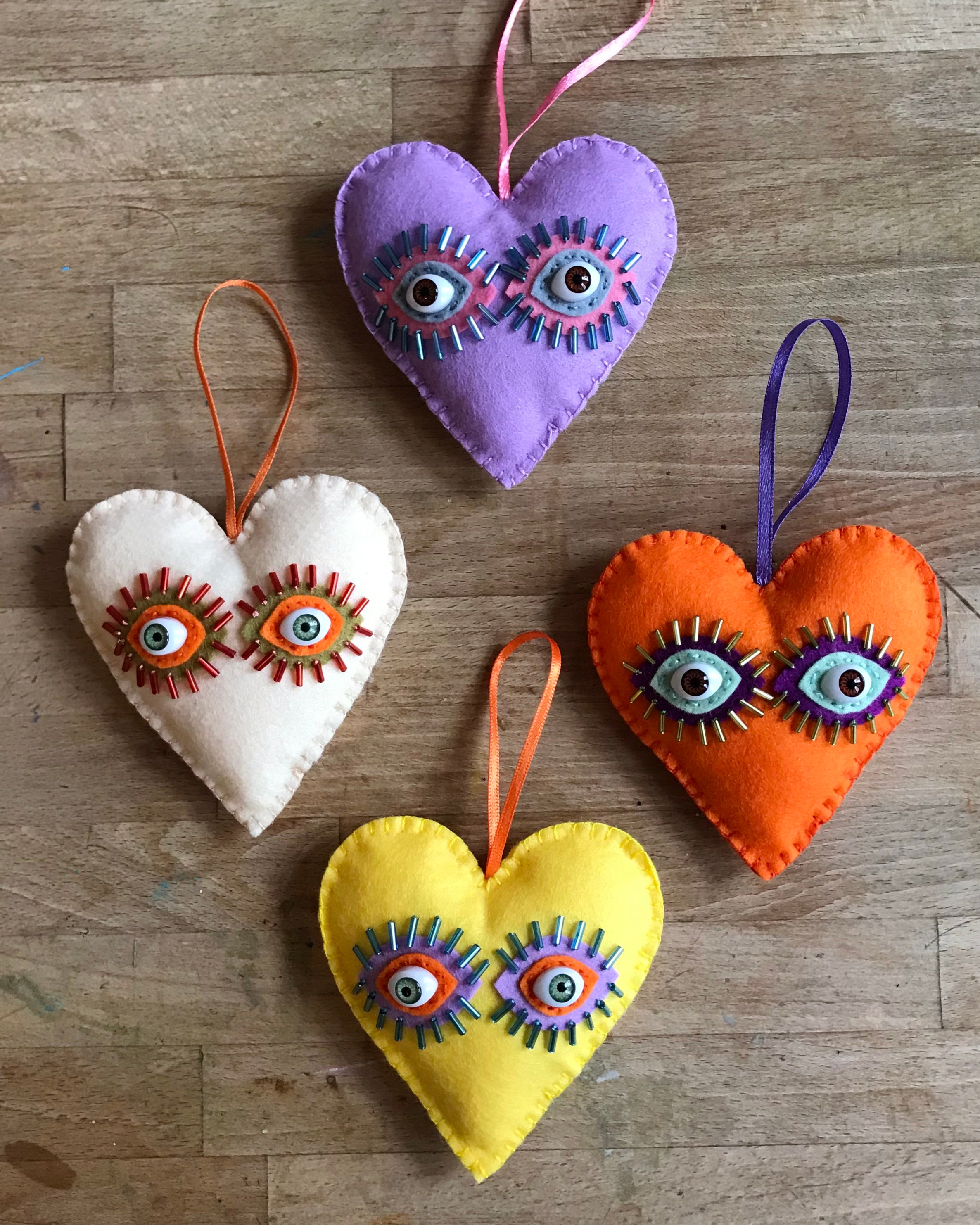 Heart Eyes Christmas Tree Decorations - Etsy