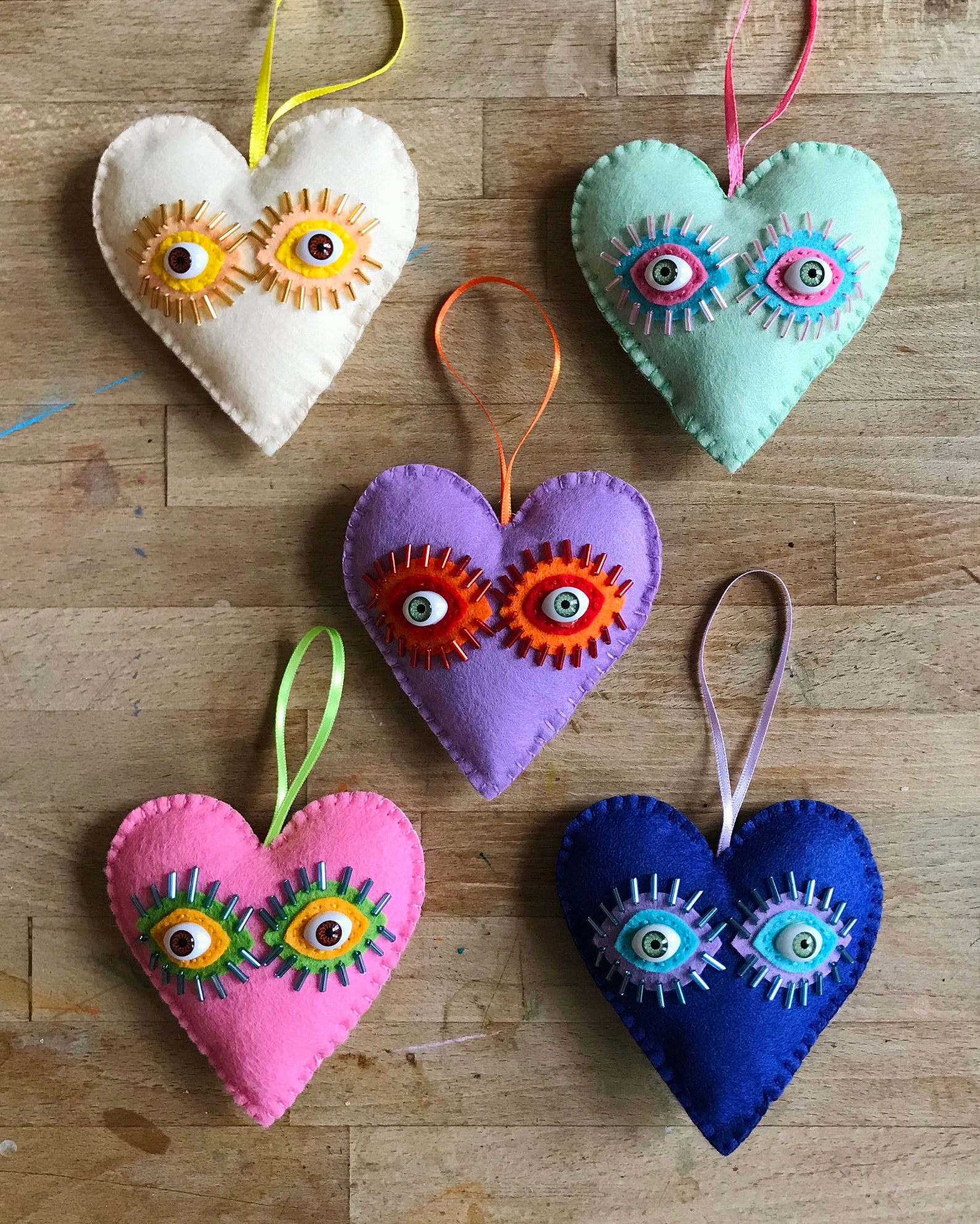 Heart Eyes Christmas Tree Decorations - Etsy