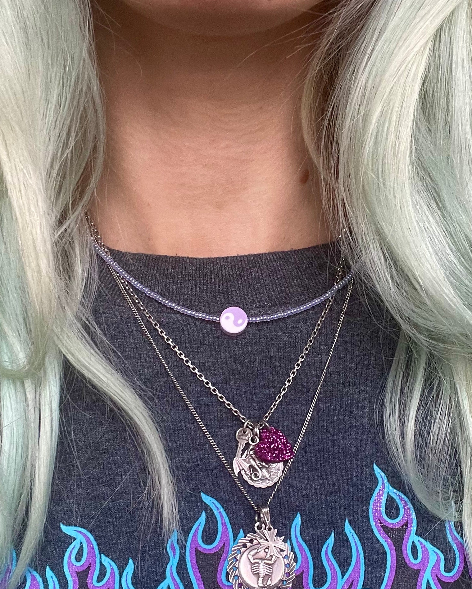 Yin Yang Necklace One Colour - Etsy