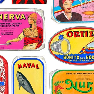Sardines in a Tin Art Print,vintage Tinned Fish Poster, Colourful Fish ...