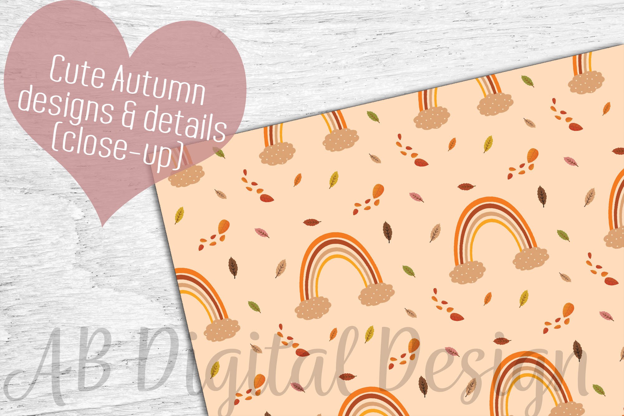 Fall/autumn Digital Paper | Autumn Leaves | Fall Digital Paper | Cute ...