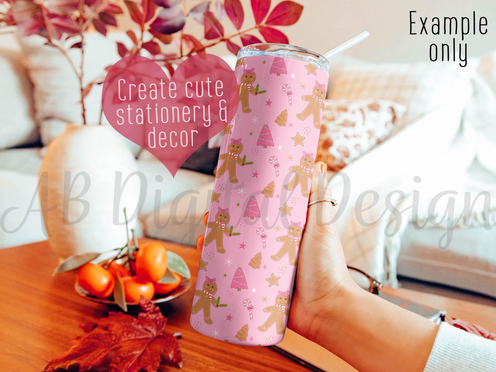 Pink Christmas Digital Paper | Gingerbread Girls Seamless Pattern ...