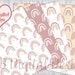 Rainbow Digital Paper | Blush Pink/rose Gold | Boho Rainbows | Scandi ...