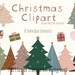 Christmas Tree Clipart | Modern Christmas Trees & Gifts Clipart ...