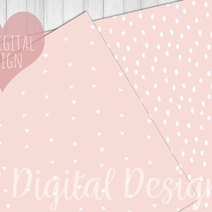 Blush Pink Digital Paper Baby Girl Baby Shower Boho | Etsy