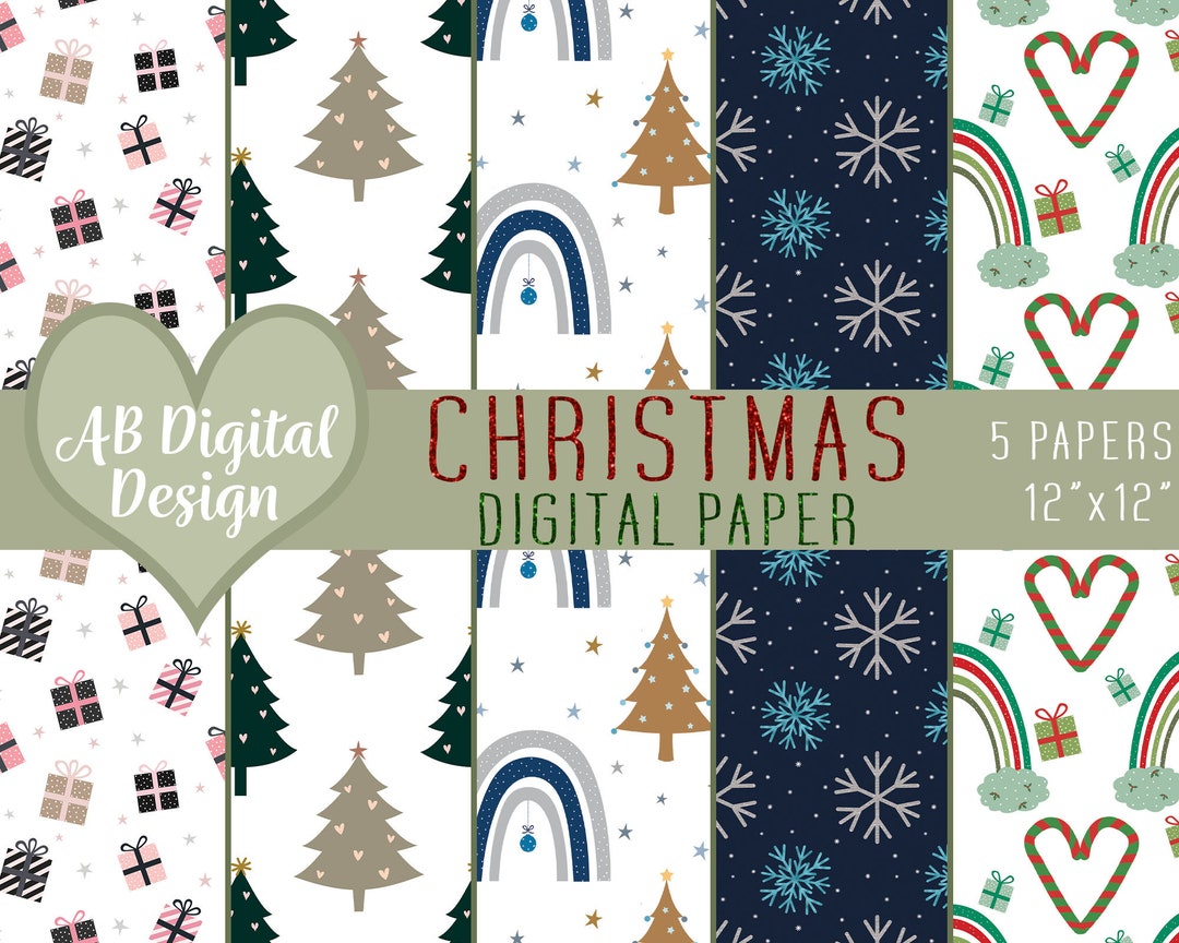 Christmas Digital Paper | Festive Season | Christmas Colors | Cute ...