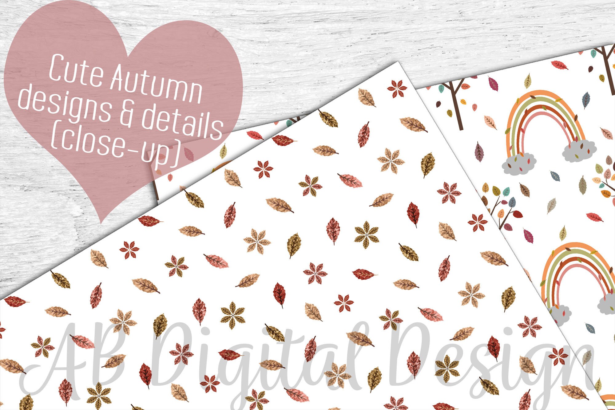 Autumn/fall Digital Paper Autumn Leaves Autumn Digital - Etsy