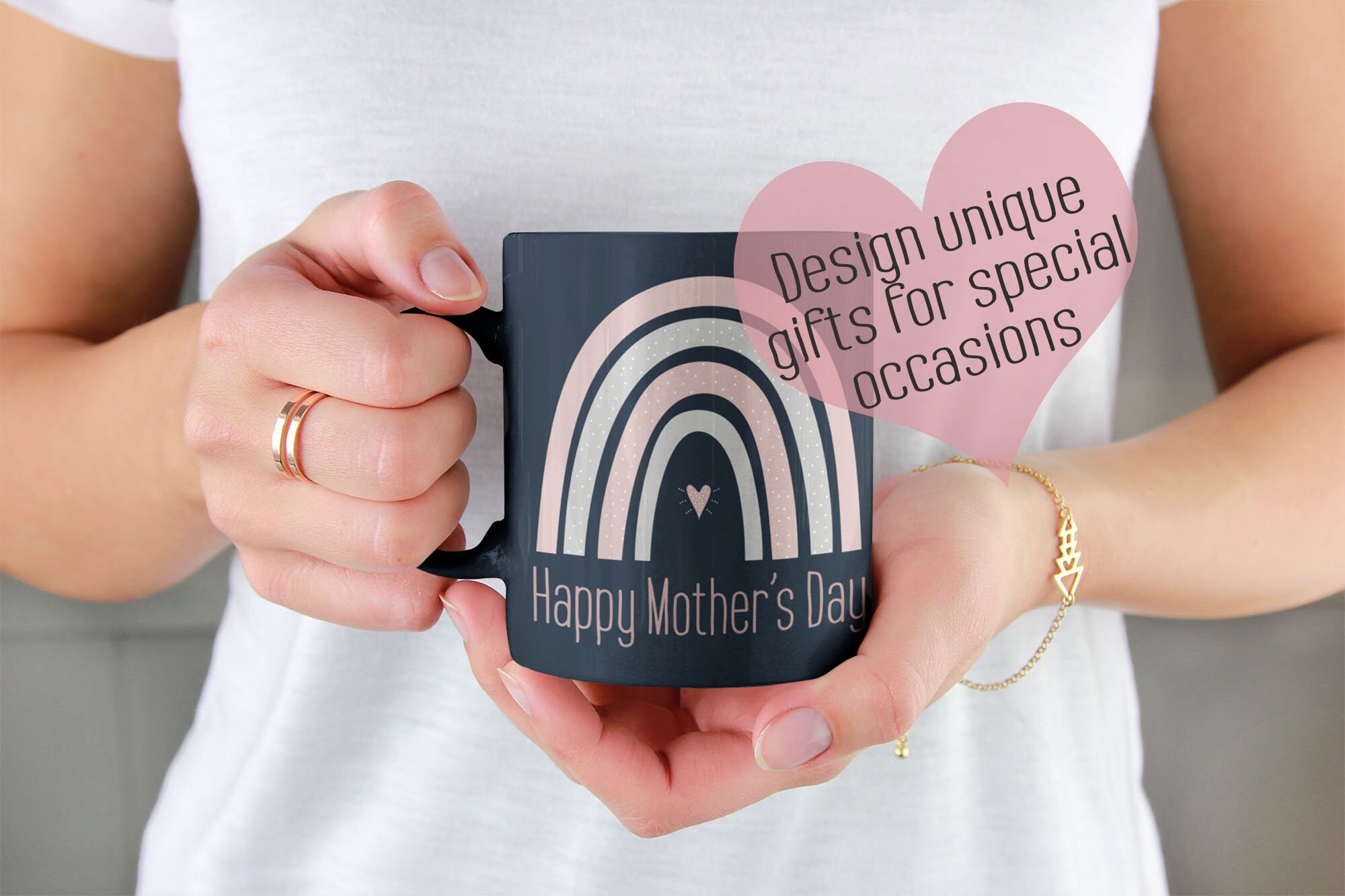 Muted Rainbow Clipart | Grey/blue/pink Scandi Rainbows | Boho Rainbows ...