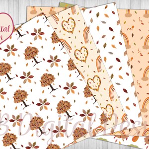 Fall/autumn Digital Paper | Autumn Leaves | Fall Digital Paper | Cute ...