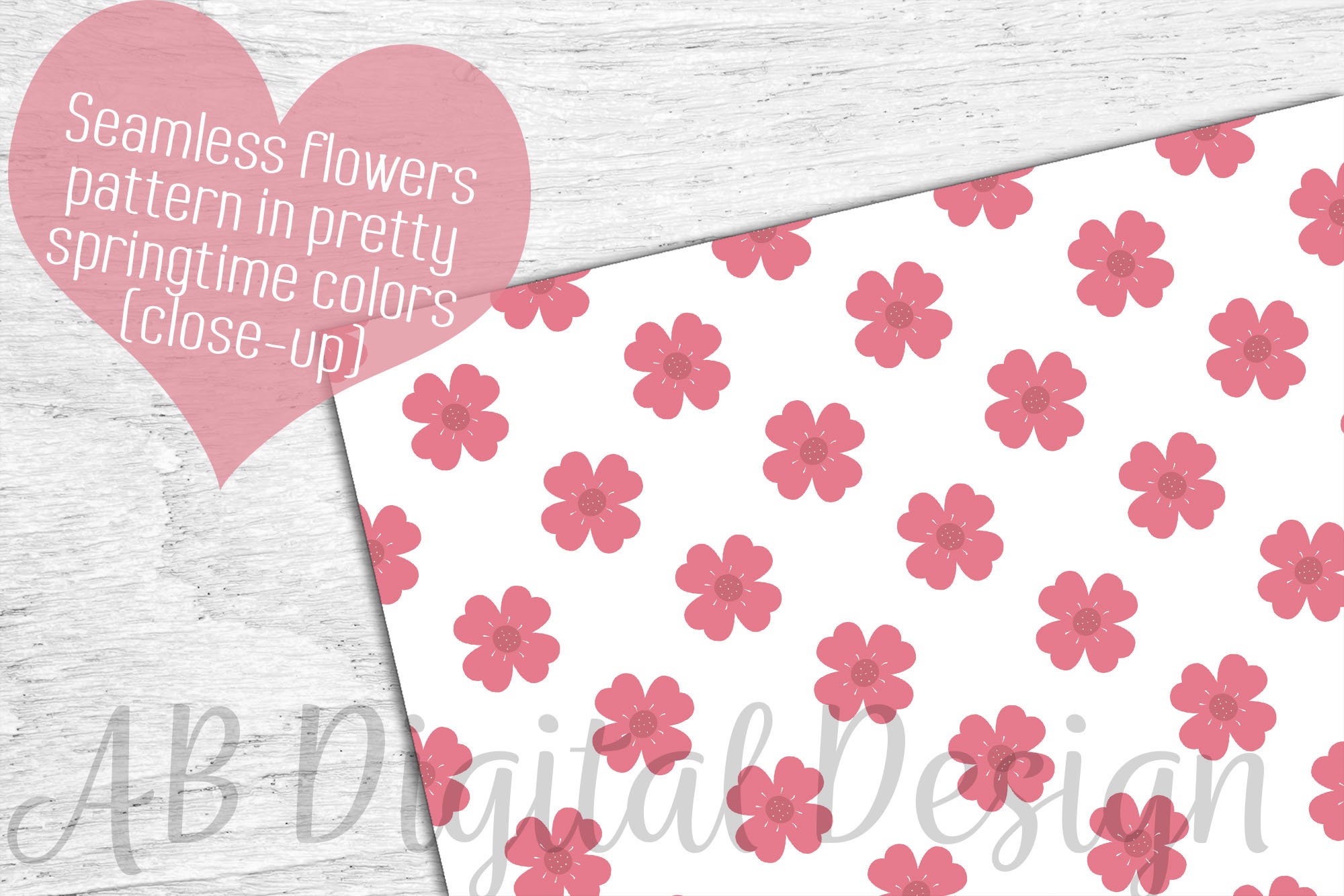 Spring Flowers Digital Paper Background | Pastel Floral Seamless ...
