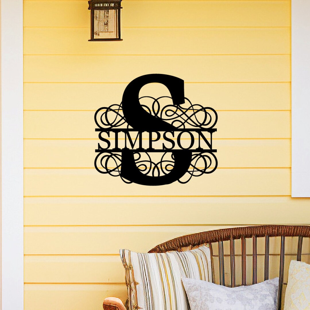 Custom Monogram Swirl Letters - Etsy