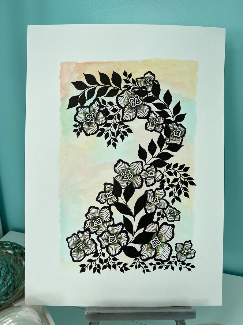 Zentangle Art / Fine Line Art / Doodle Art / Zentangle Inspired Wall ...