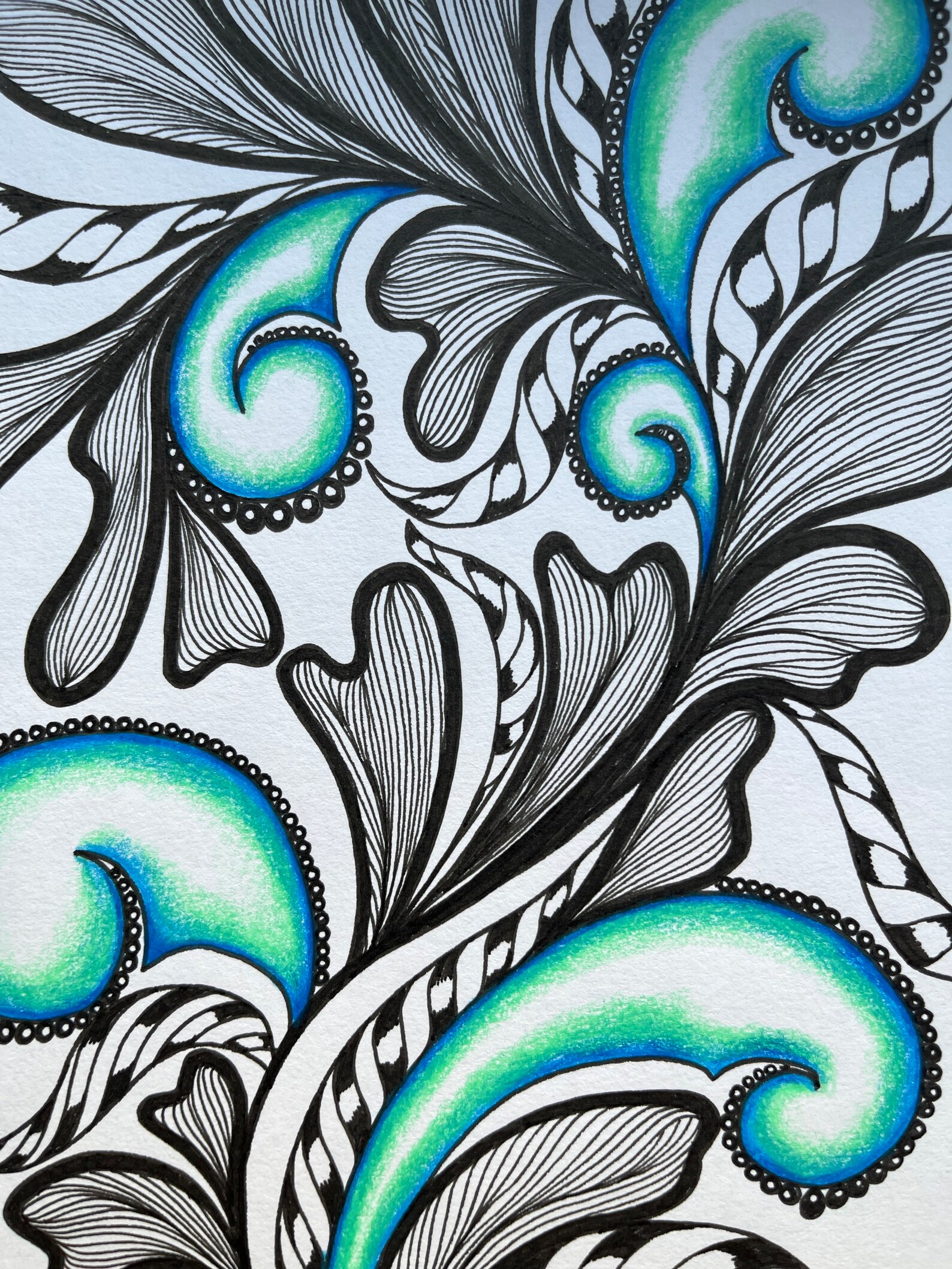 Zentangle Art / Fine Line Art / Doodle Art / Zentangle Inspired Wall ...