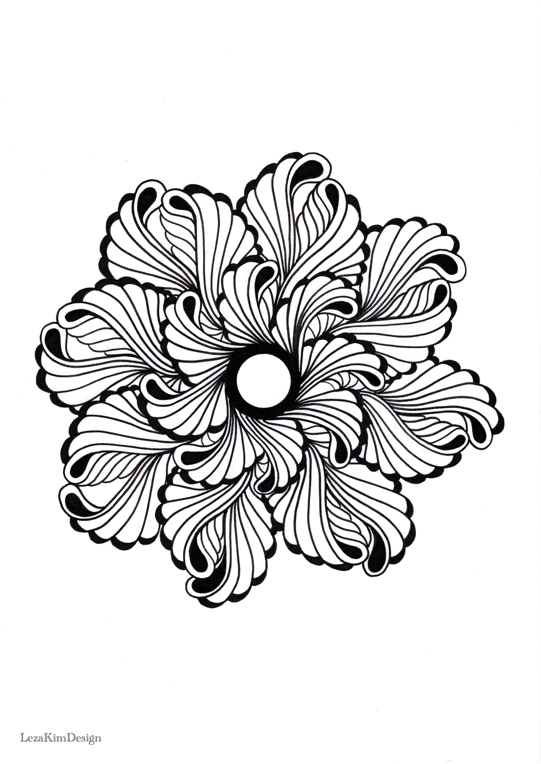 Zentangle Inspired Colouring Pages for Adults to Relax and Colour. 5 A4 ...