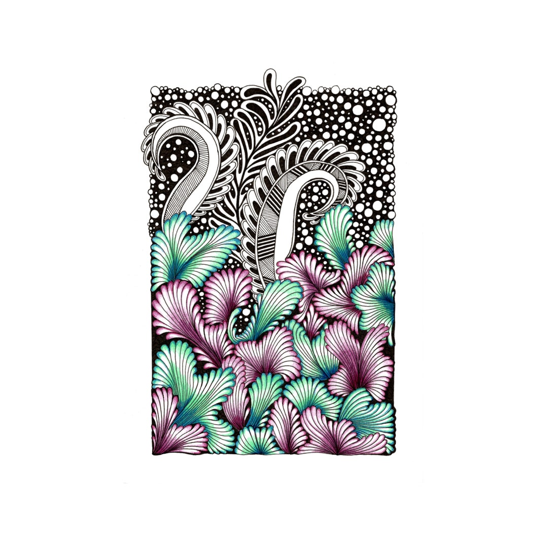 Zentangle Art/ Zentangle Inspired Wall Art / Doodle Art / Fine Line Art ...