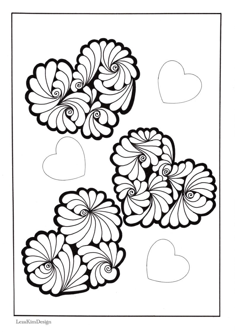 Zentangle Inspired Colouring Pages for Adults to Relax and Colour. 5 A4 ...