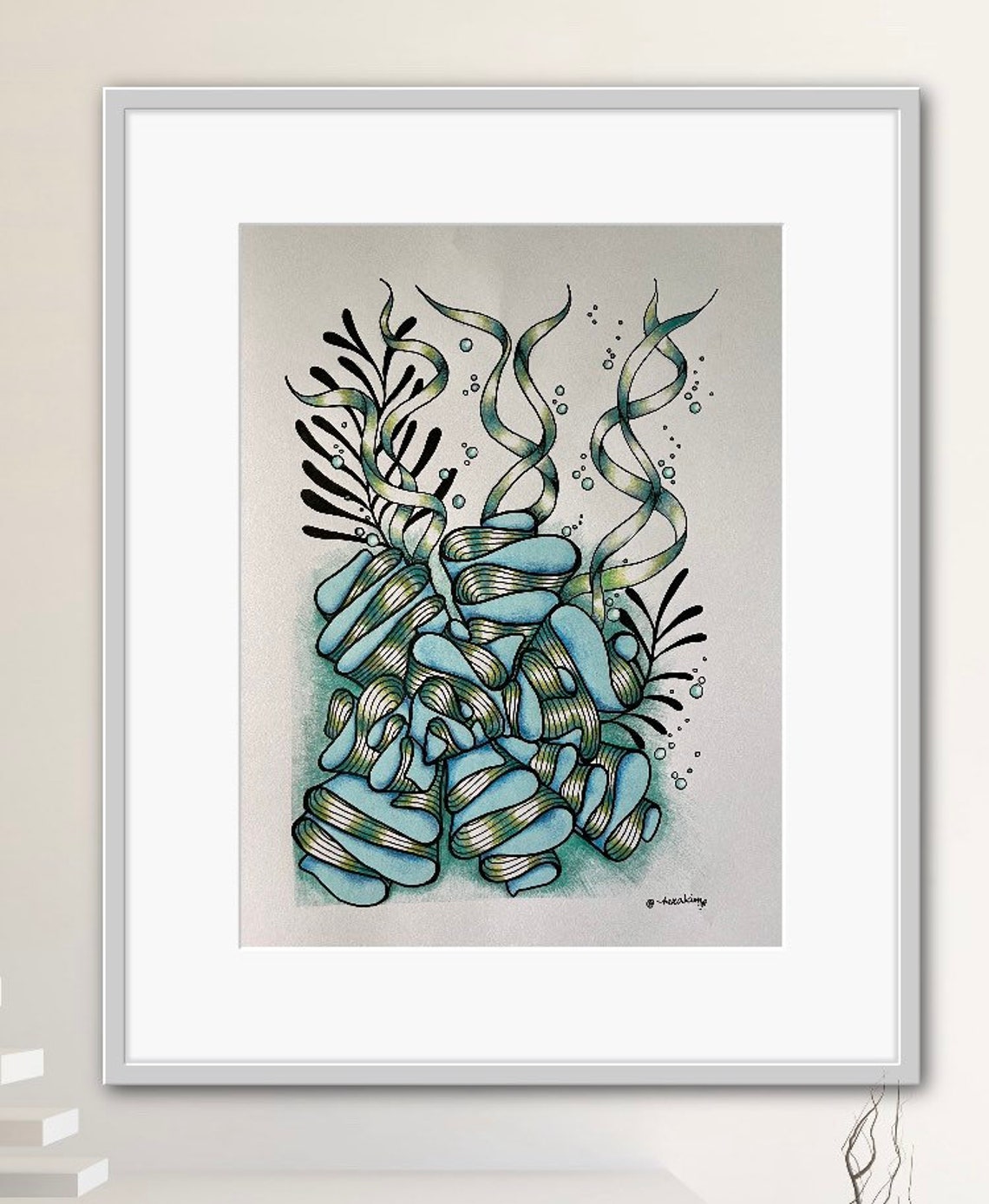 Zentangle Art/ Zentangle Inspired Wall Art / Doodle Art / Fine Line Art ...