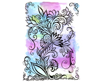 Zentangle Art / Fine Line Art / Doodle Art / Zentangle Inspired Wall ...