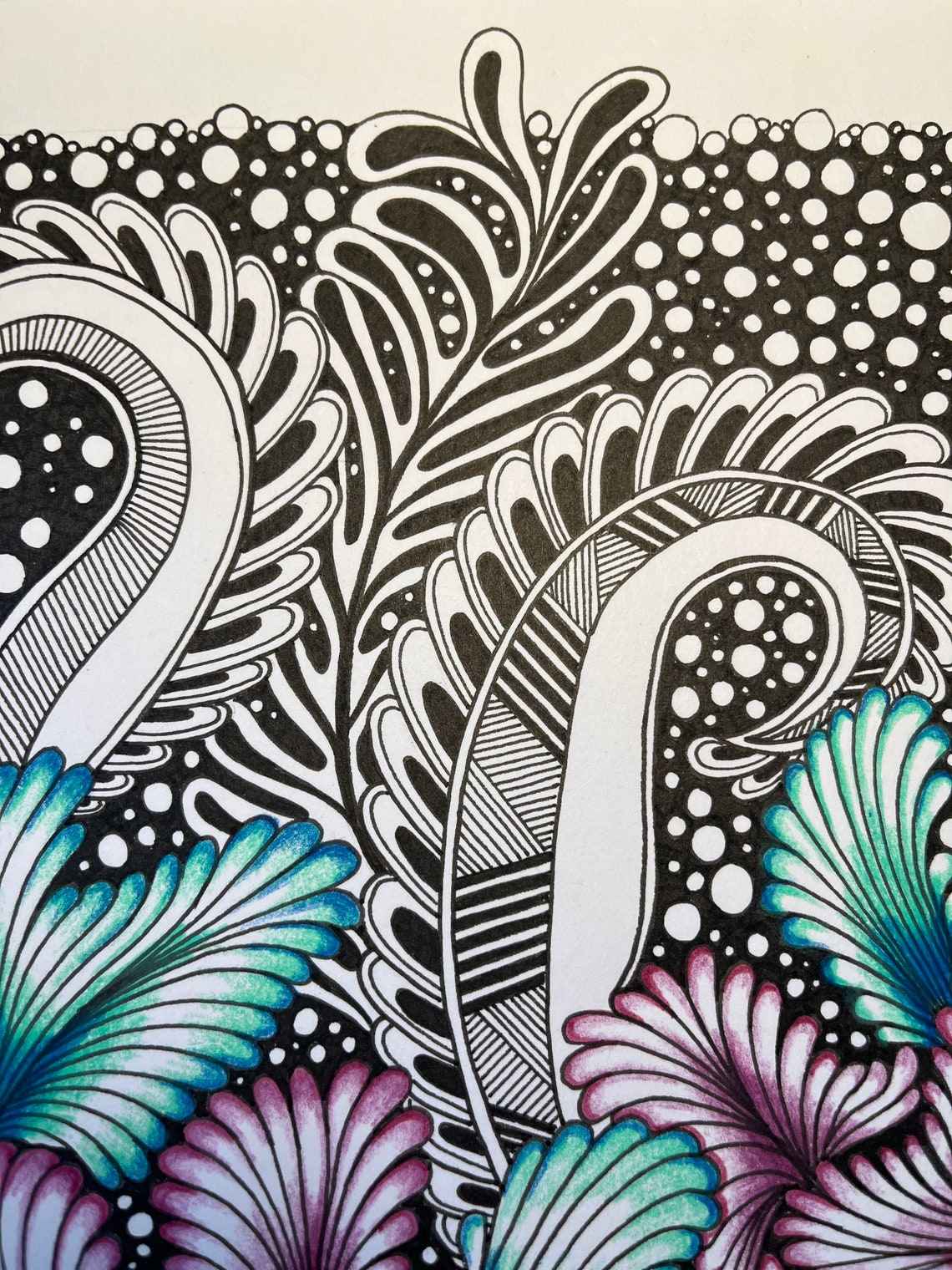 Zentangle Art/ Zentangle Inspired Wall Art / Doodle Art / Fine Line Art ...