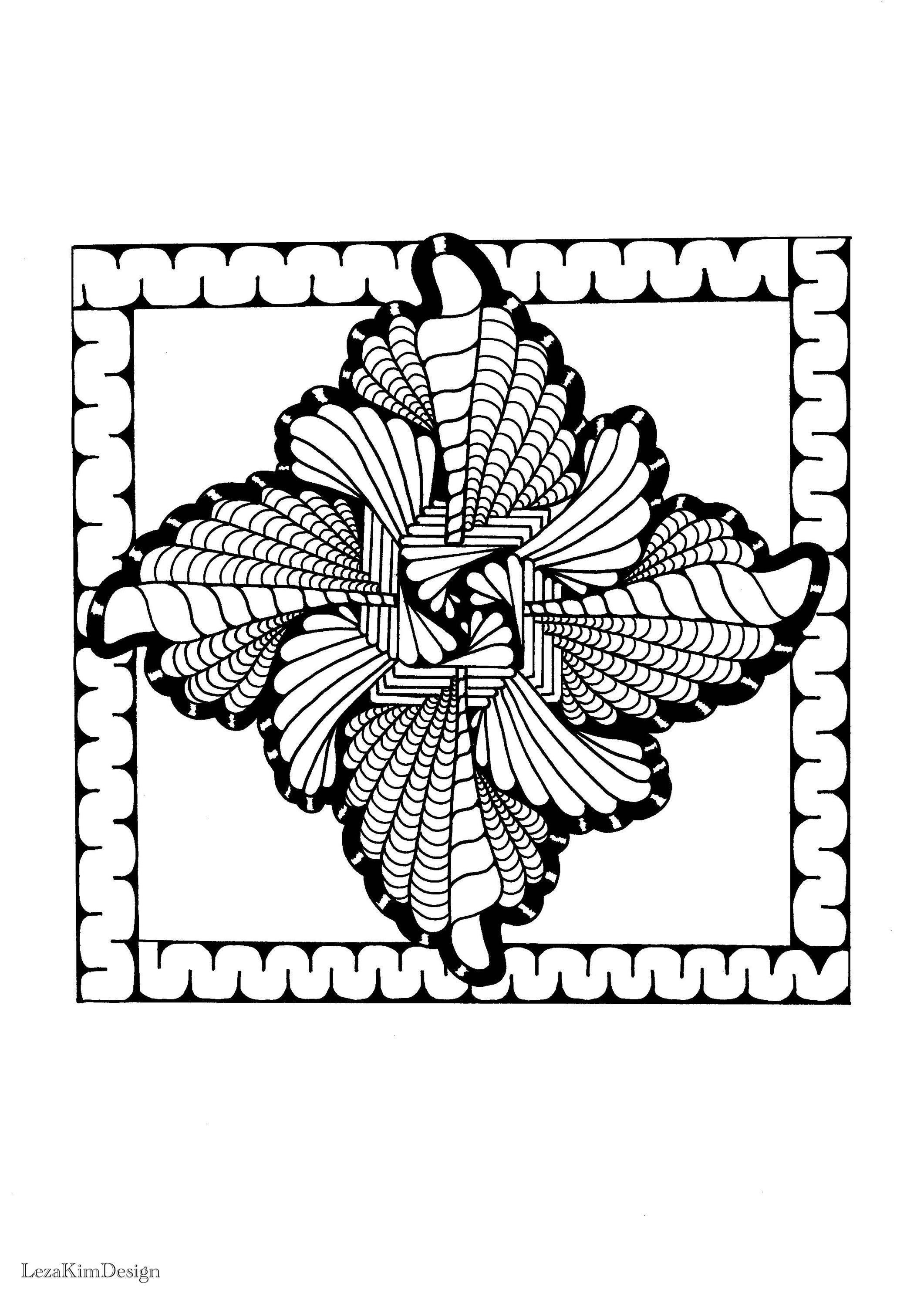 Zentangle Inspired Colouring Pages for Adults to Relax and Colour. 5 A4 ...