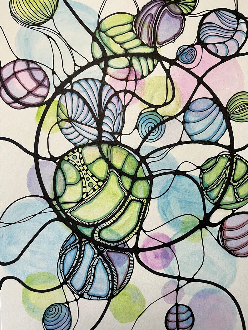 Zentangle Art / Fine Line Art / Doodle Art / Zentangle Inspired Wall ...