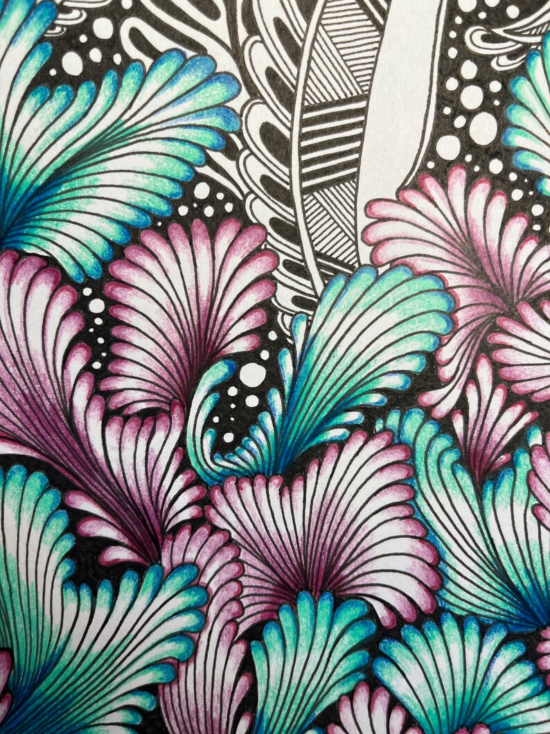 Zentangle Art/ Zentangle Inspired Wall Art / Doodle Art / Fine Line Art ...
