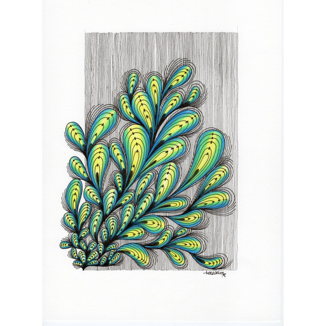 Zentangle Art / Tangle Art / Doodle Art / Wall Art / Wall Decor / Fine ...