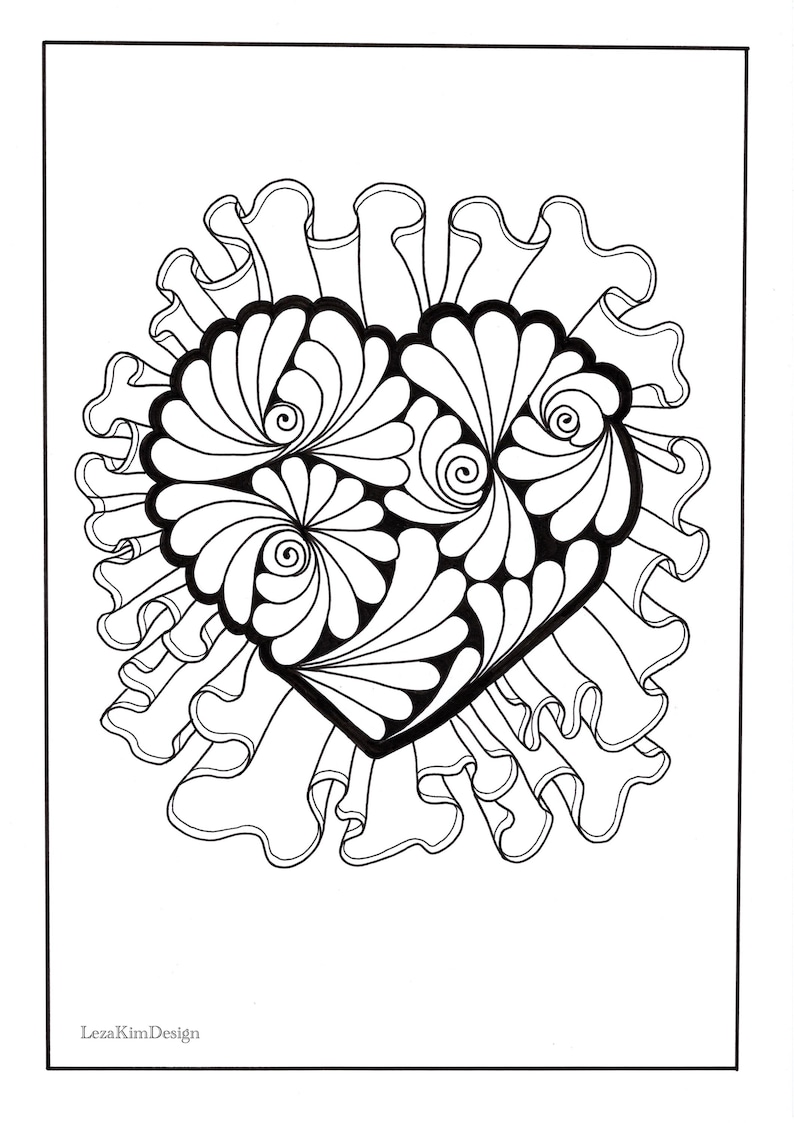 Zentangle Inspired Colouring Pages for Adults to Relax and Colour. 5 A4 ...