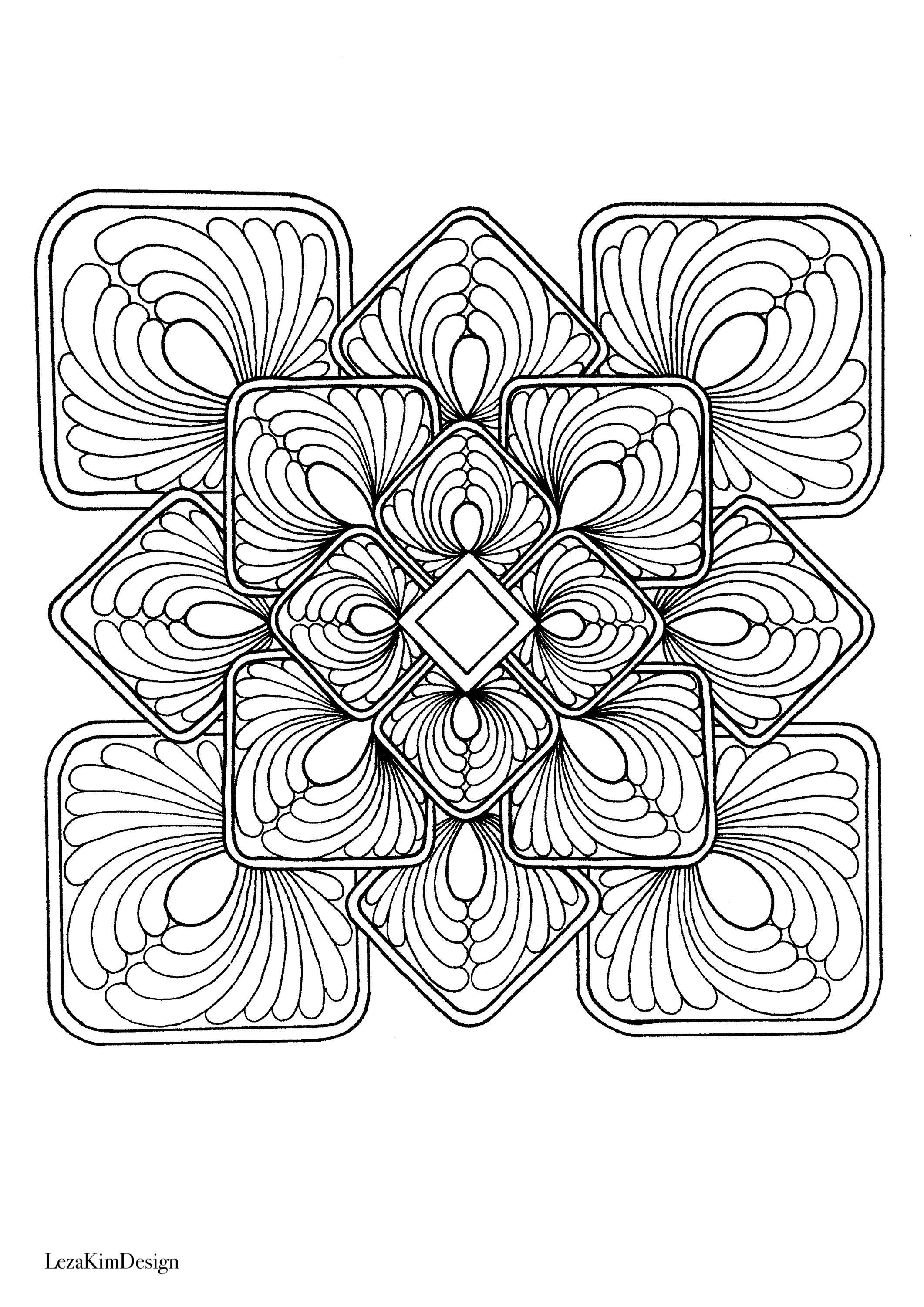 Zentangle Inspired Colouring Pages for Adults to Relax and Colour. 5 A4 ...