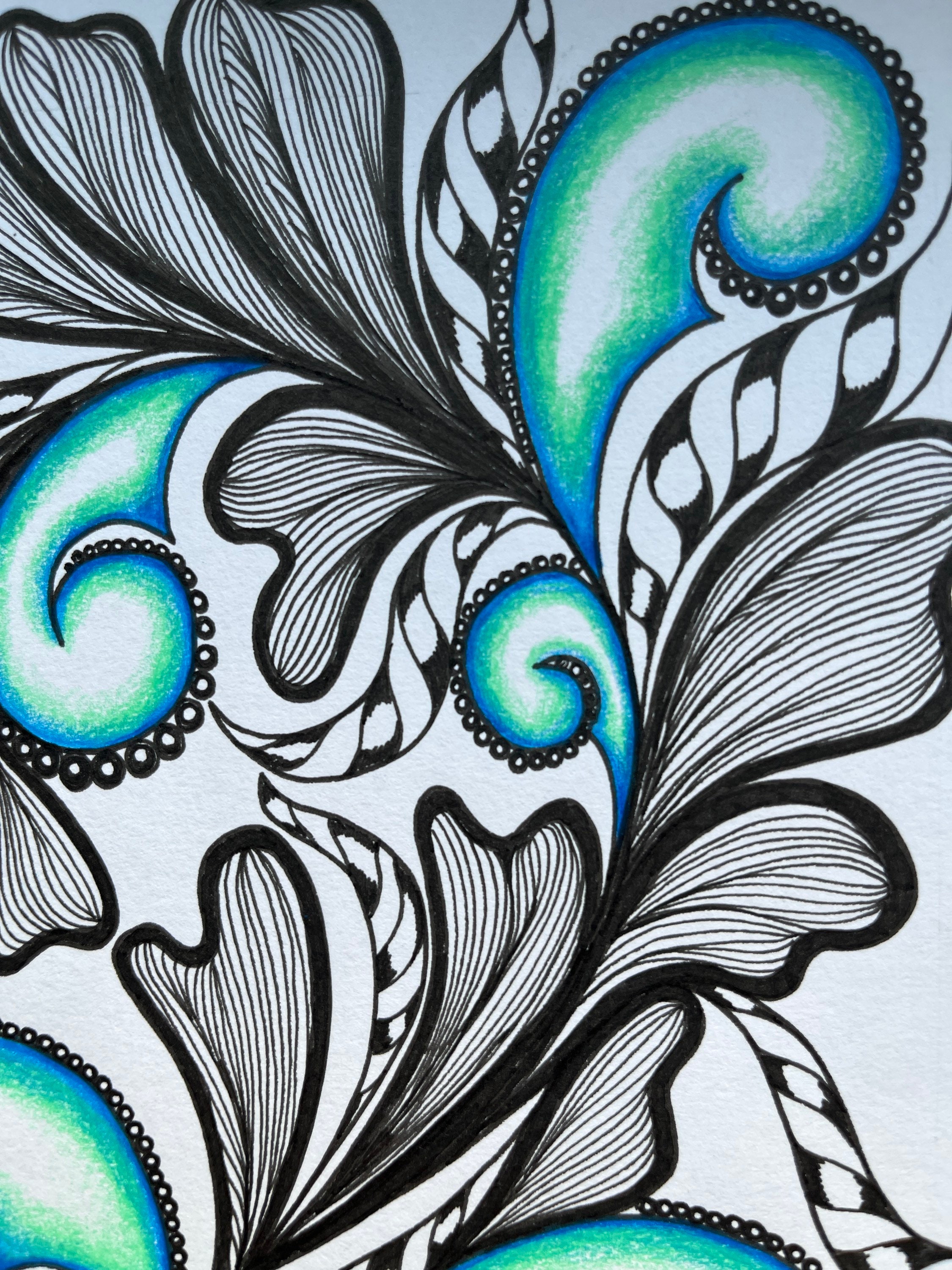 Zentangle Art / Fine Line Art / Doodle Art / Zentangle Inspired Wall ...