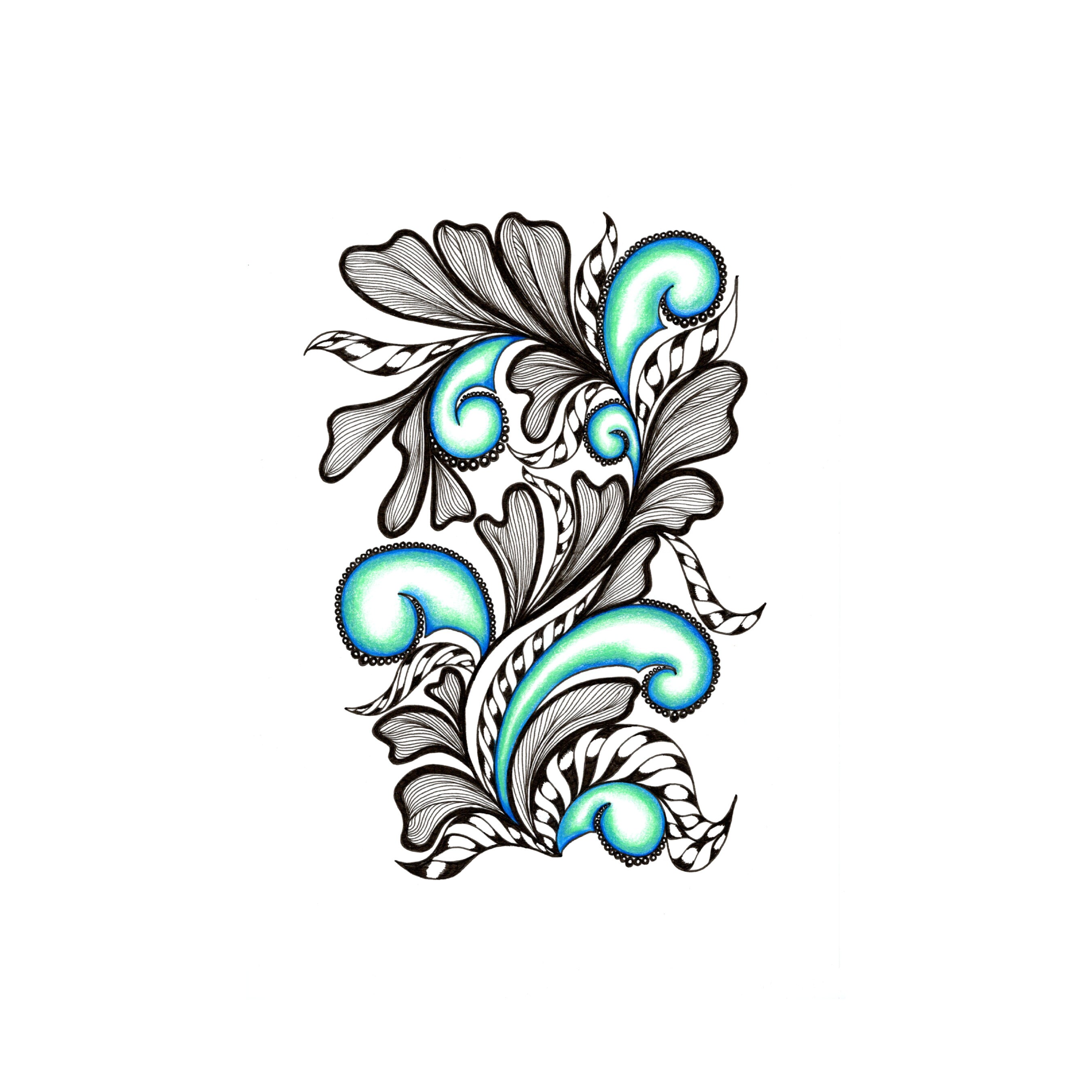 Zentangle Art / Fine Line Art / Doodle Art / Zentangle Inspired Wall ...