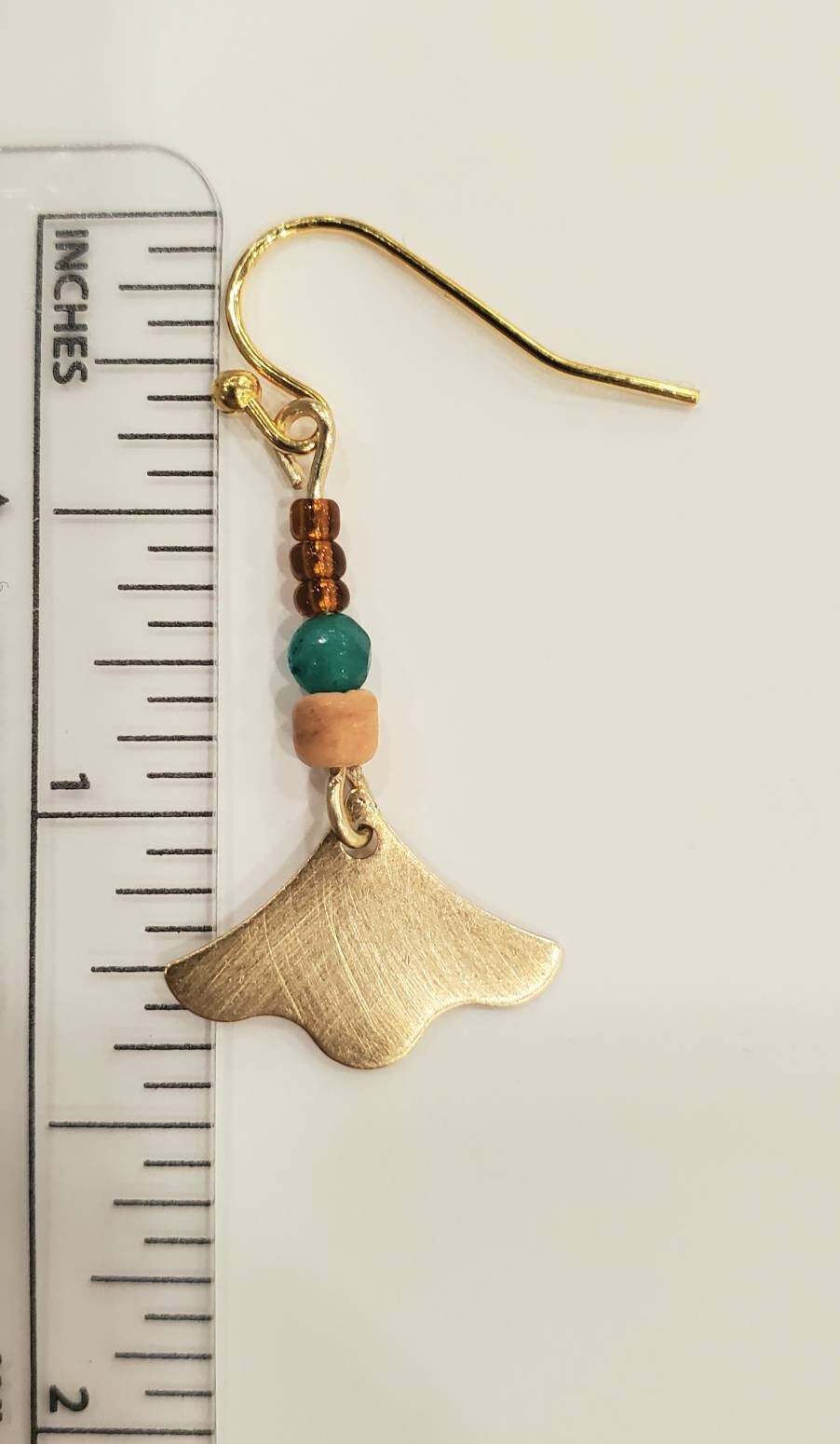 Turquoise and Gold Dangle Earrings, Beachy Earrings, Nature Girl ...