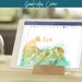 Digital Notebook Cover Green-gold Watercolor for iPad Goodnotes or ...