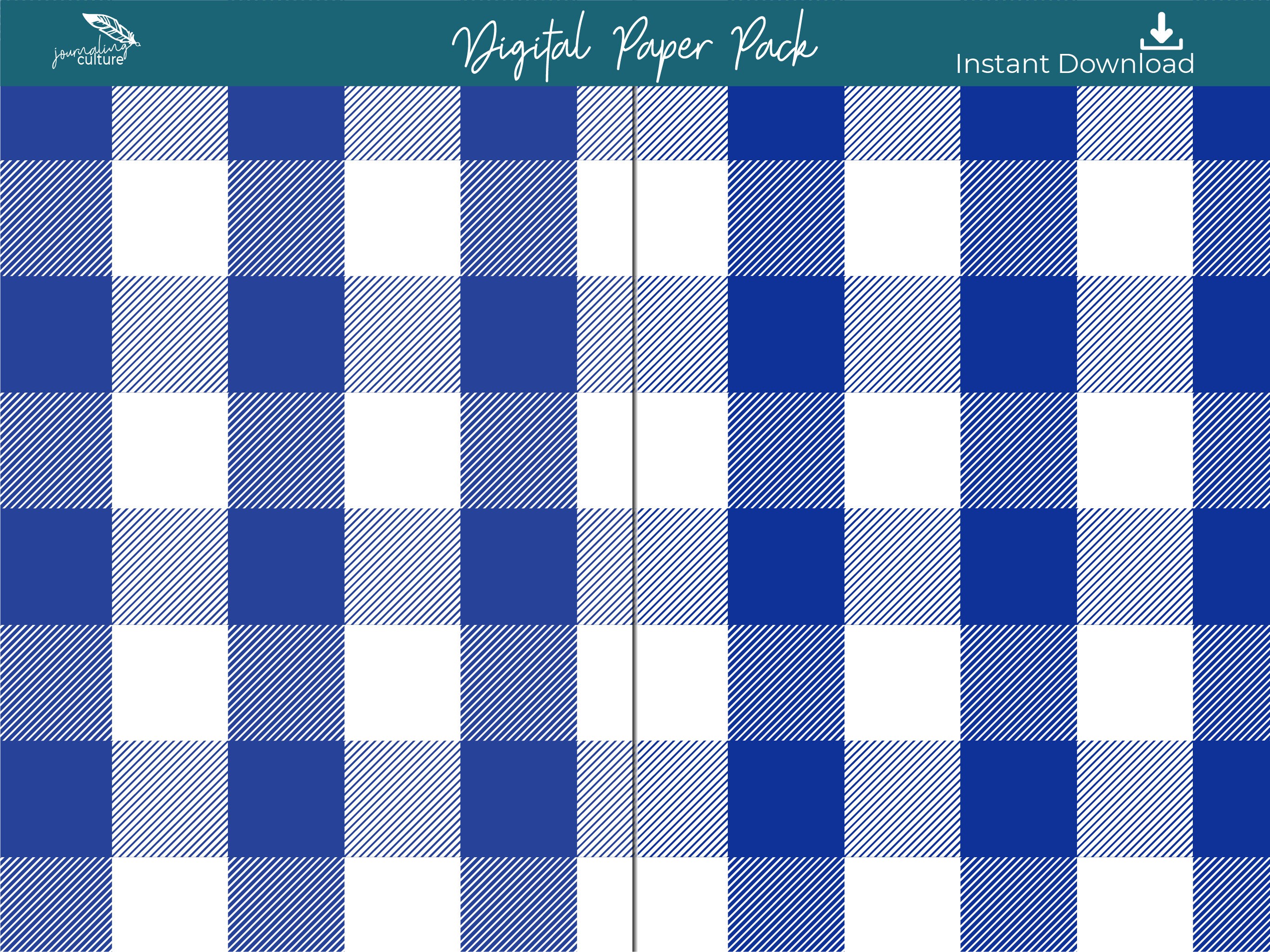Buffalo Plaid Digital Paper Pack, Pattern for Scrapbooking - Shades of ...