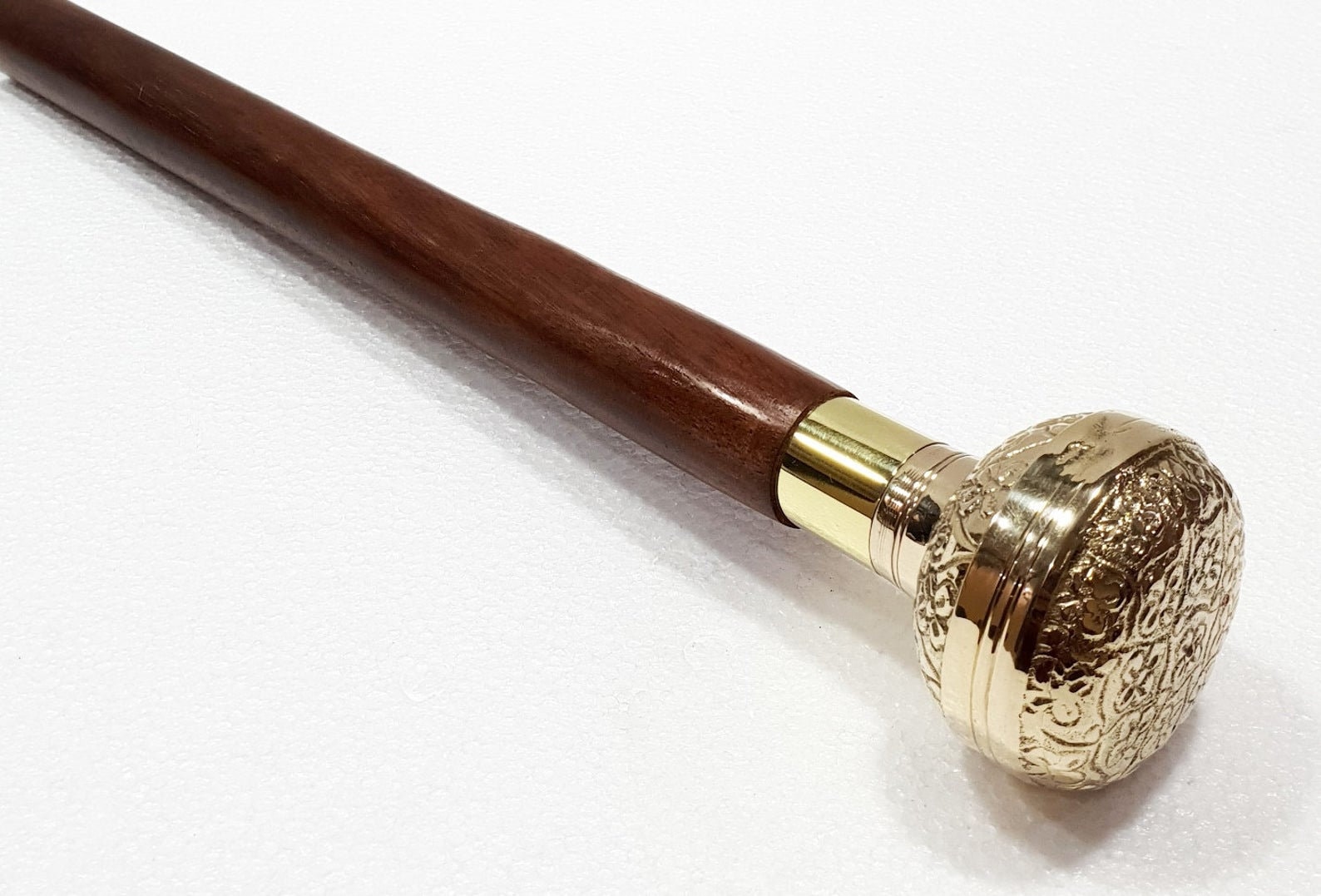 Antique Brass Ball Head Handle Design Walking Stick Folding - Etsy