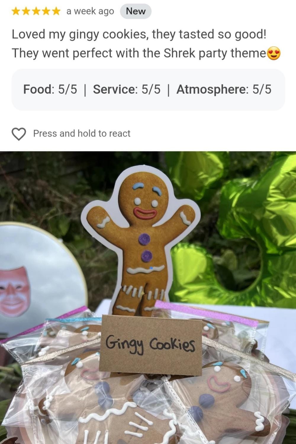 Shrek Gingerbread Man | Edible Party Cookies | Gingy Biscuits ...