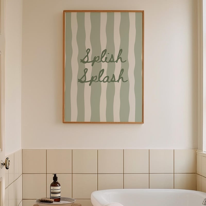 Bathroom Green Posters - Etsy
