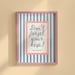Don't Forget Your Keys Striped Poster - Art for Entryway - Housewarming ...