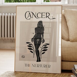 Cancer Zodiac Goddess Wall Art Poster/printable Zodiac Art/printable ...