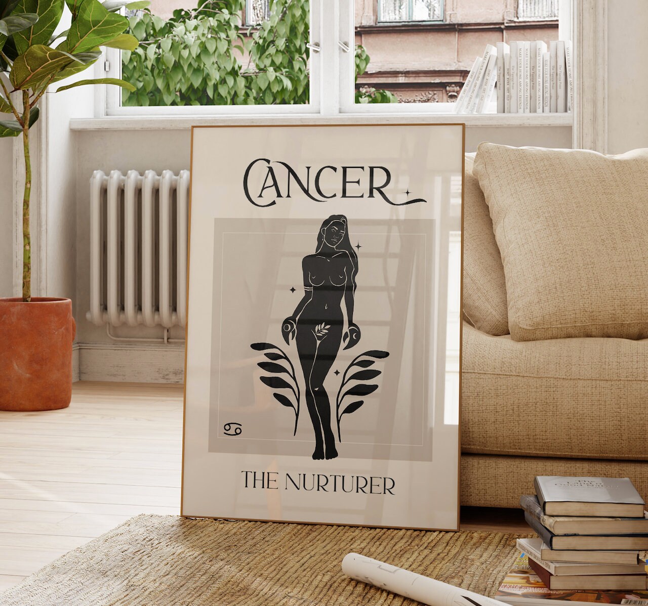 Cancer Zodiac Goddess Wall Art Poster/printable Zodiac Art/printable ...