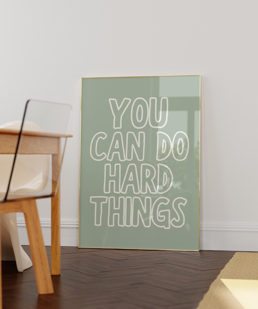 You Can Do Hard Things Art Print: Uplifting Affirmation, Daily Reminder ...